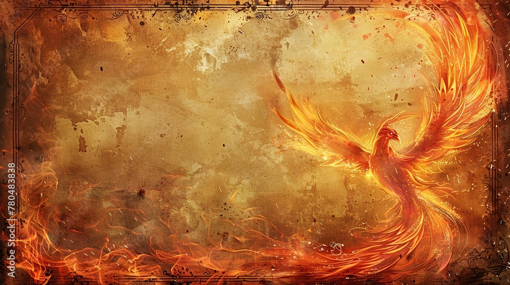 This richly detailed phoenix frame provides a mystical touch to any ...