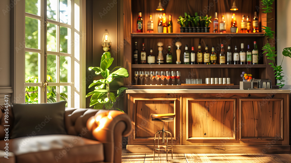 Classic Bar Atmosphere with a Vintage Touch, Perfect for Enjoying a ...
