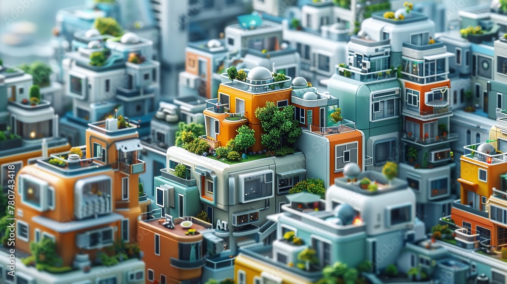 Decentralized social media platforms imagined as a city where each ...