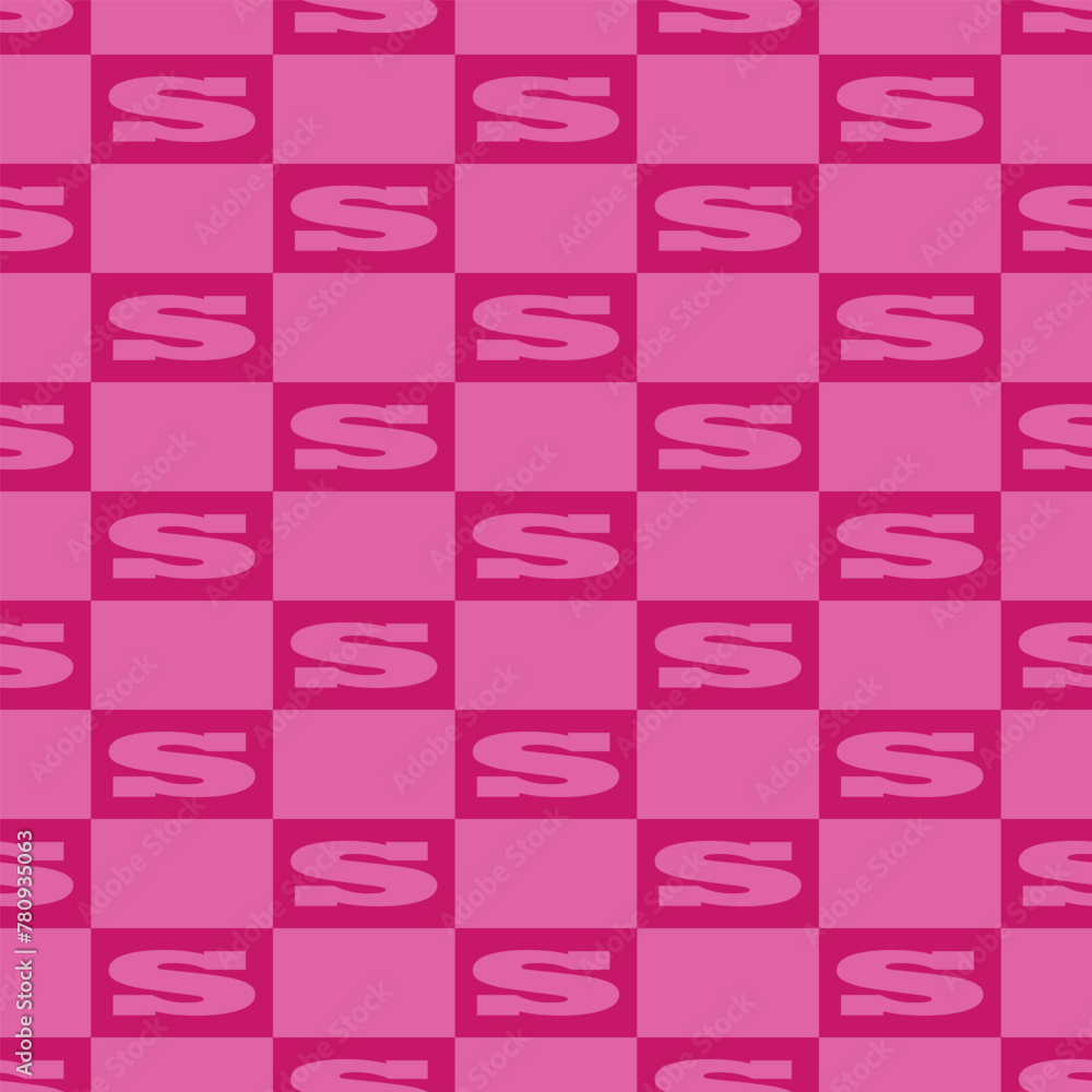 seamless pattern in pink tones with the image of the s symbol, for ...