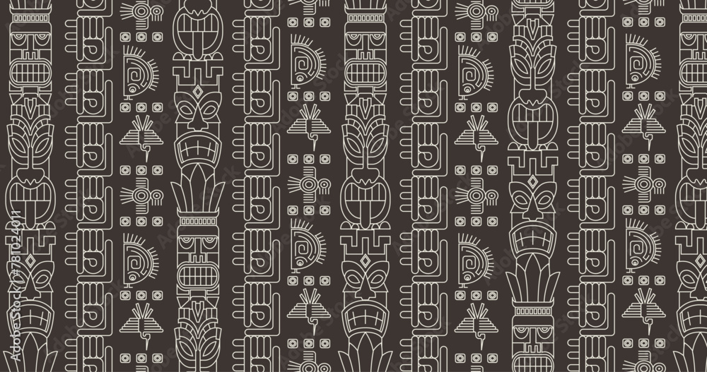 Ancient Mayan Civilization. Old school tattoo collection. Maya, Aztecs ...