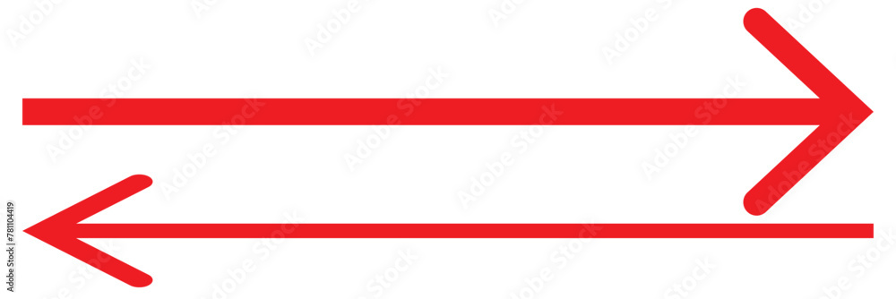 Arrow Long Icon Red | Arrows | Infographic Illustration | Direction ...