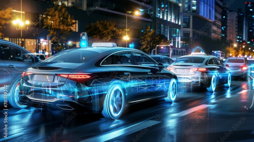 Visualization of the interaction of self-driving autonomous vehicles ...