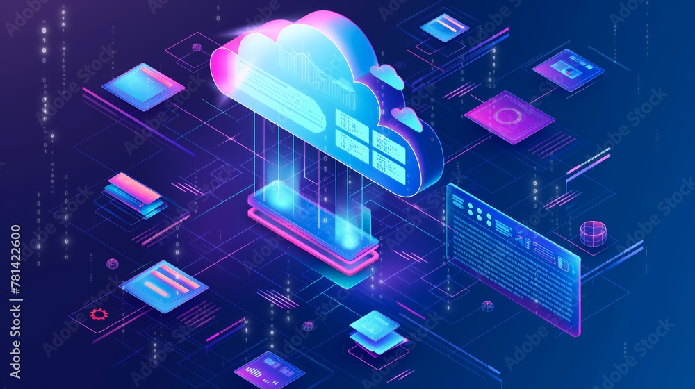 Computer chip with cloud connected to network of digital nodes ...