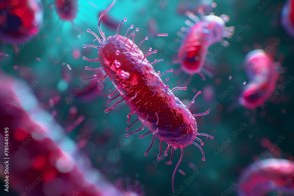 illustration depicting the background of typhoid bacteria. Stock ...