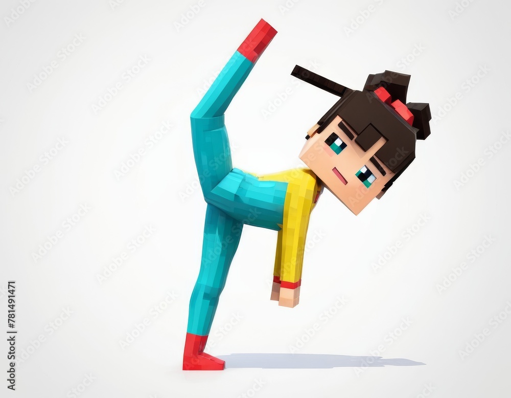 cartoon character athlete, gymnast, rhythmic gymnastics, athletics ...