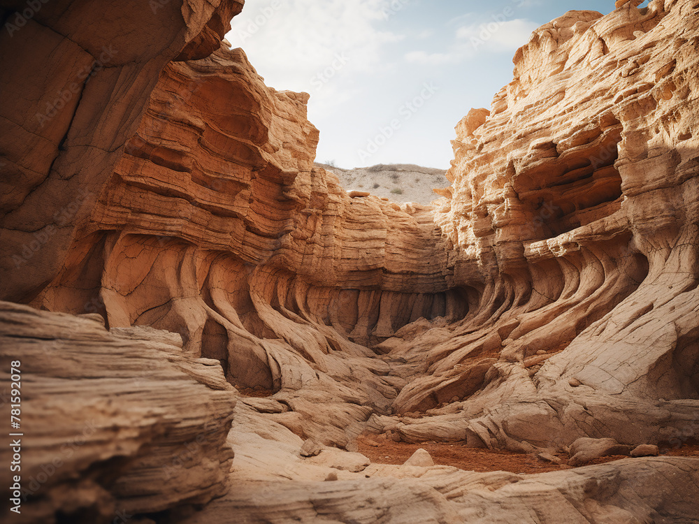 Famous Syracuse sandstone creates horizontal natural backdrop Stock ...