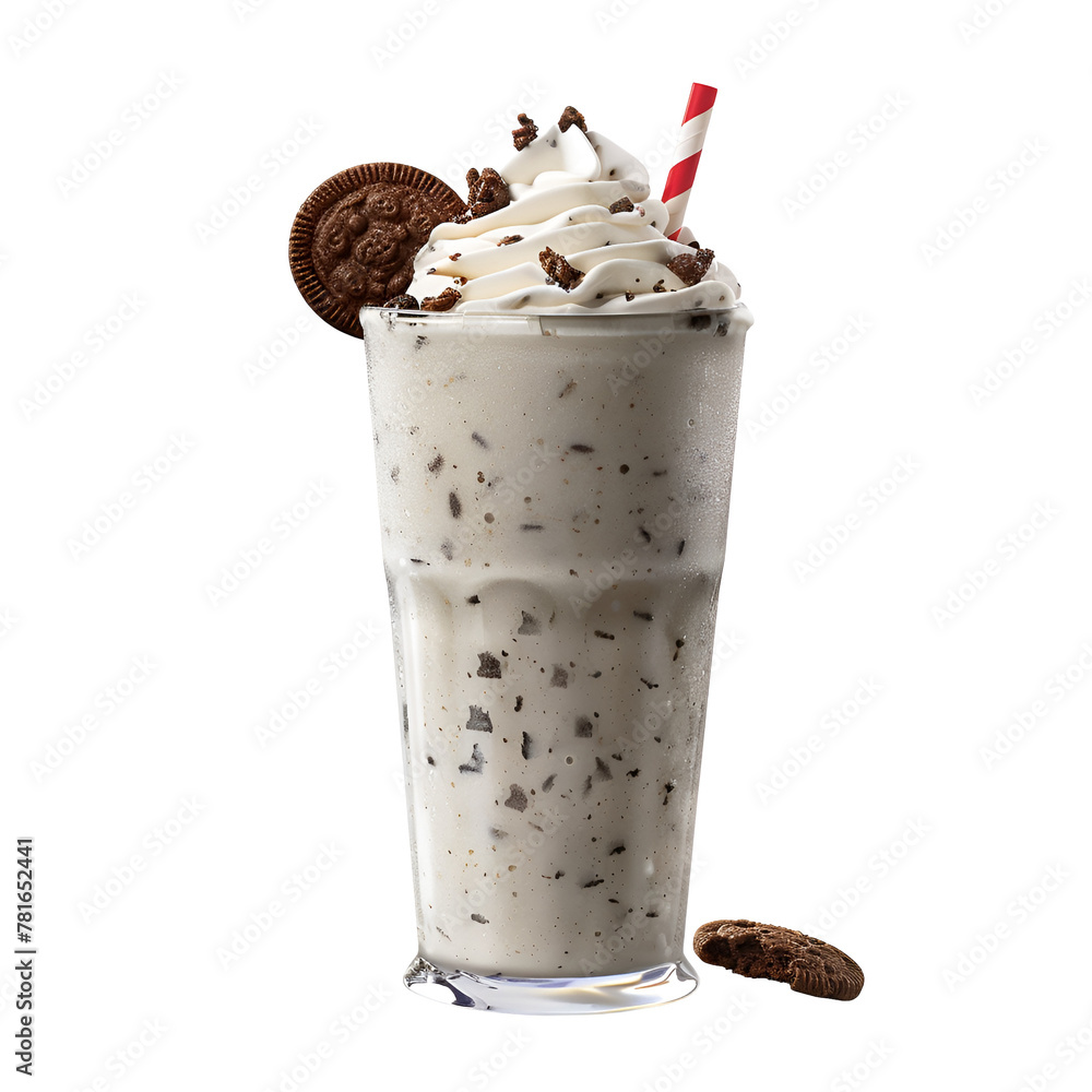 Cookies & Cream Milkshake Captured in Front View Food Photography ...
