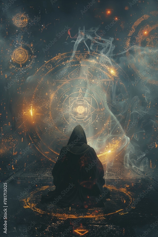 Capturing the essence of dark mysticism, a demon enacts ancient rites ...