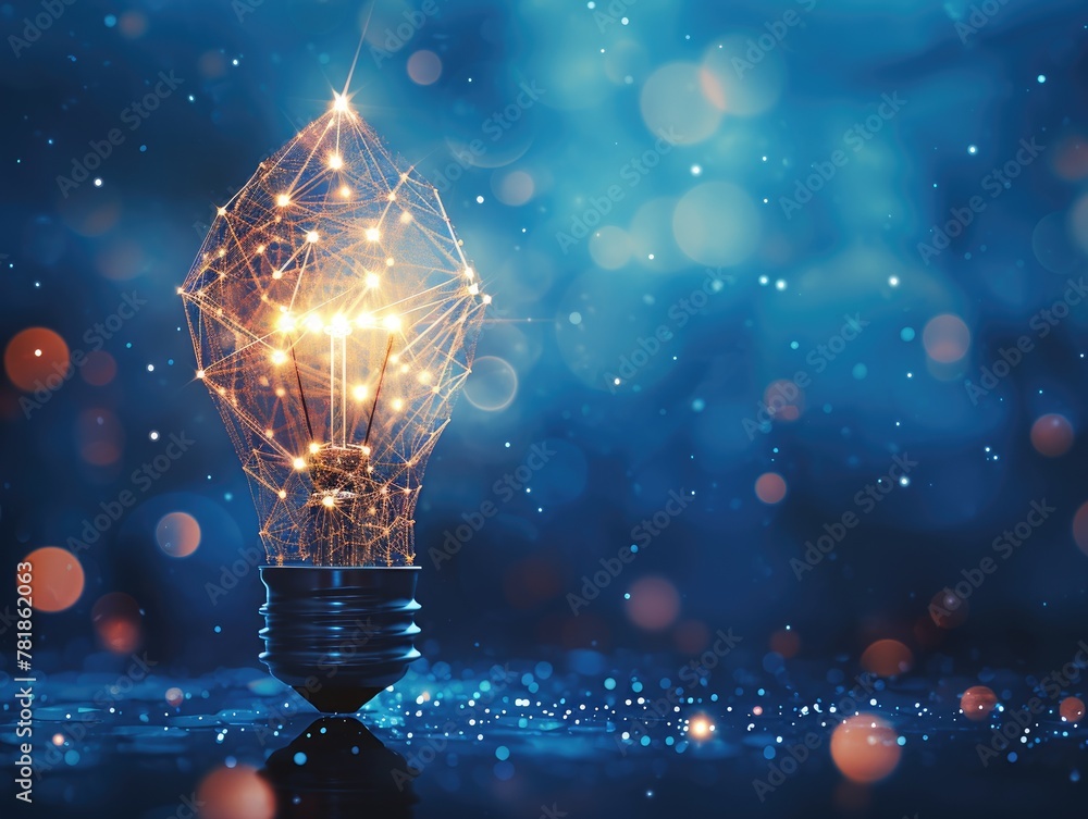 Lighting Up Innovation: briht Geometric Mesh Light Bulb Against ...
