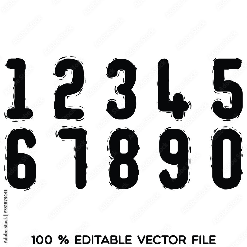 Sport Jersey Numbers Vector and Clip Art Stock Vector | Adobe Stock