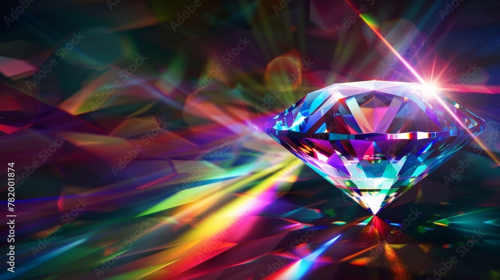 Optical physics effect on black background with rainbow effect. Image ...