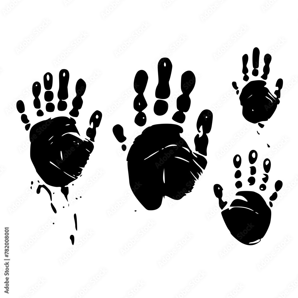 Стоковое векторное изображение «Handprint SVG, Hand Cut File, Handprint ...