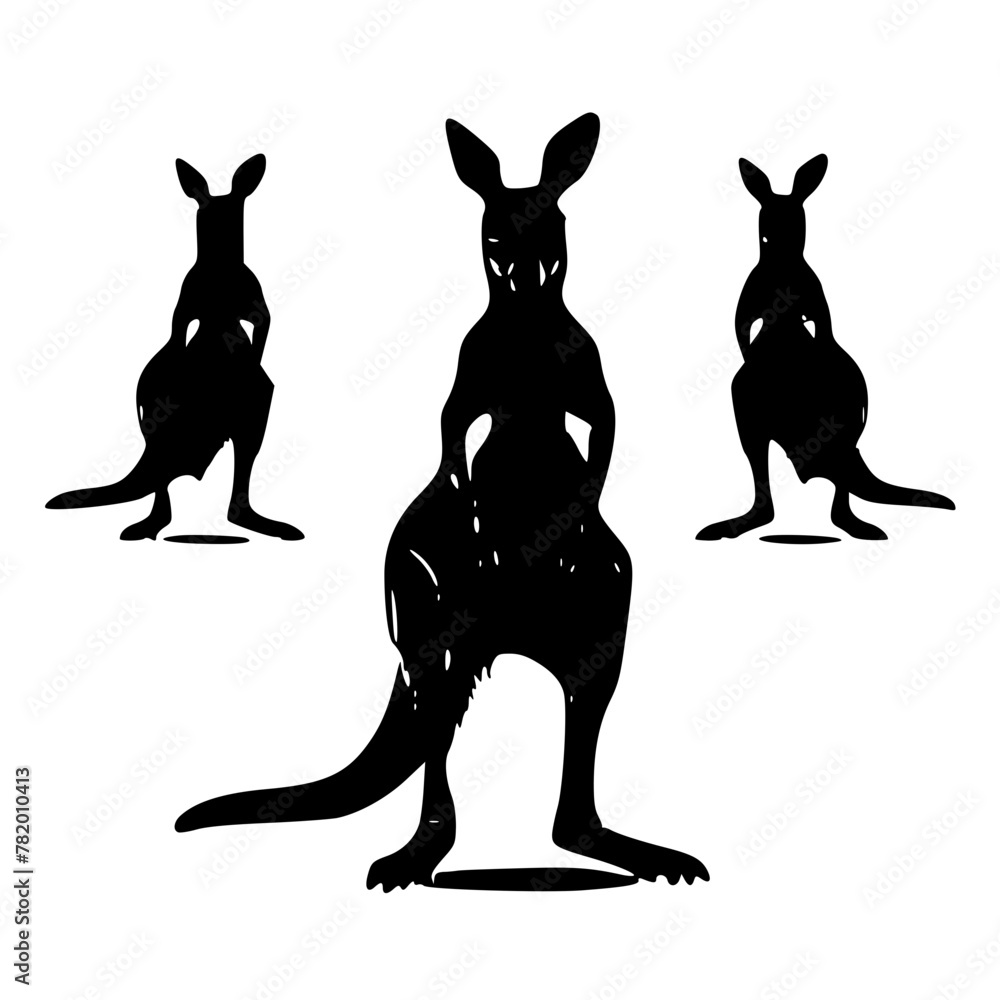 Kangaroo Mama & Baby SVG, Kangaroo SVG, Animals Svg, Kangaroo Dxf ...
