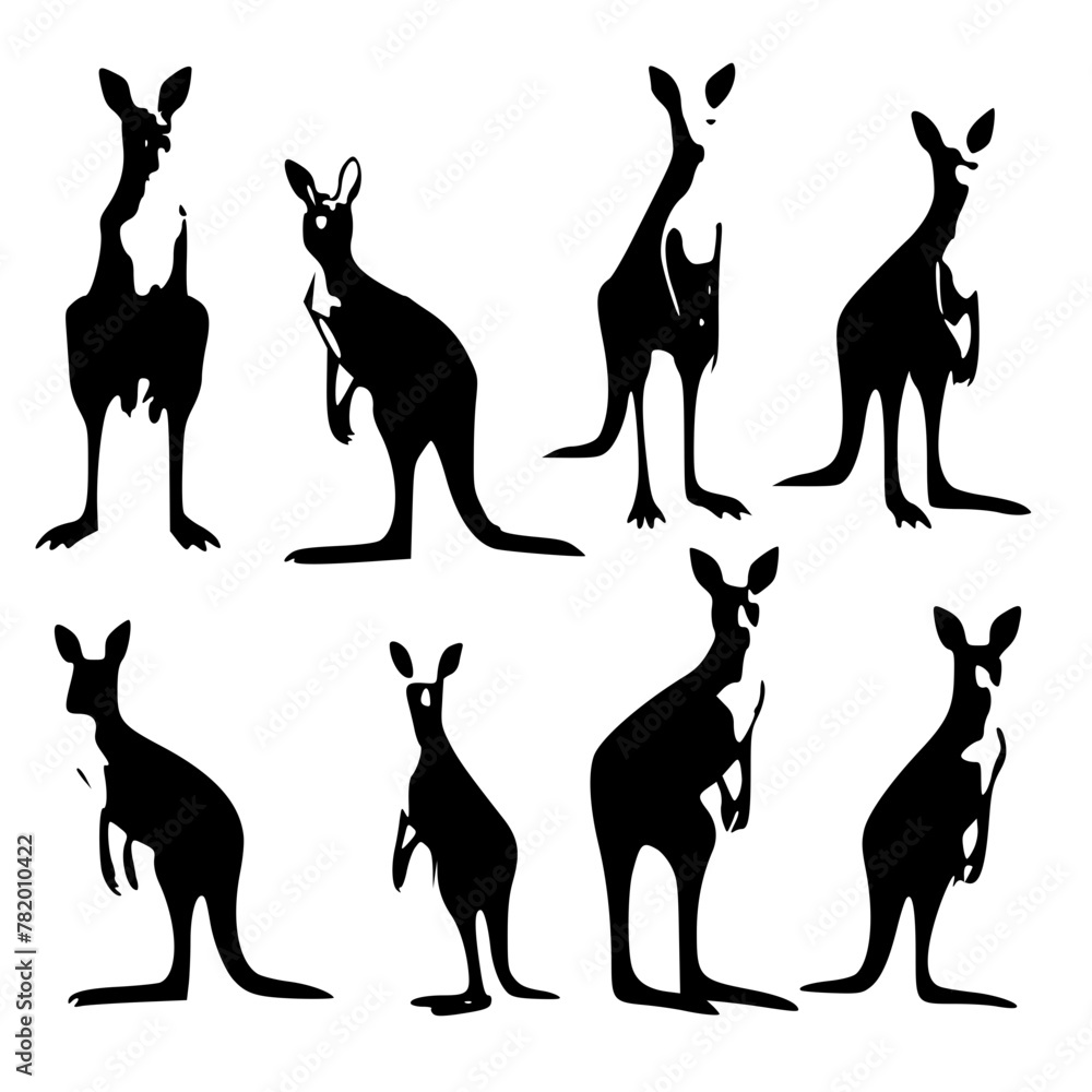Image vectorielle Stock Kangaroo Mama & Baby SVG, Kangaroo SVG, Animals ...