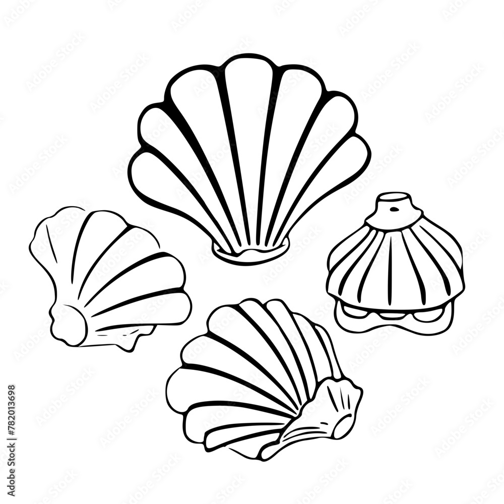 Seashells svg, Seashell svg file, Ocean svg, Marine, Clipart, Seashell ...