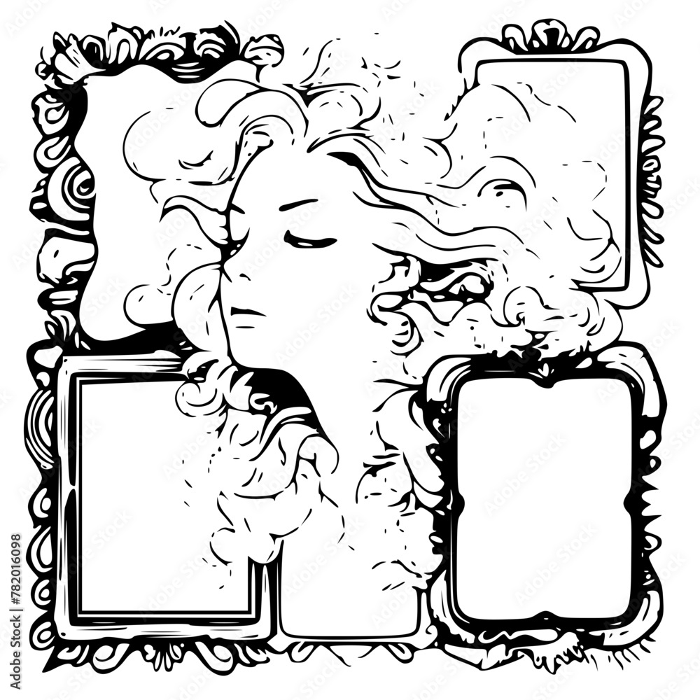 Vektor Double Frame SVG, Square Frame Bundle, Double Border, Rectangle ...