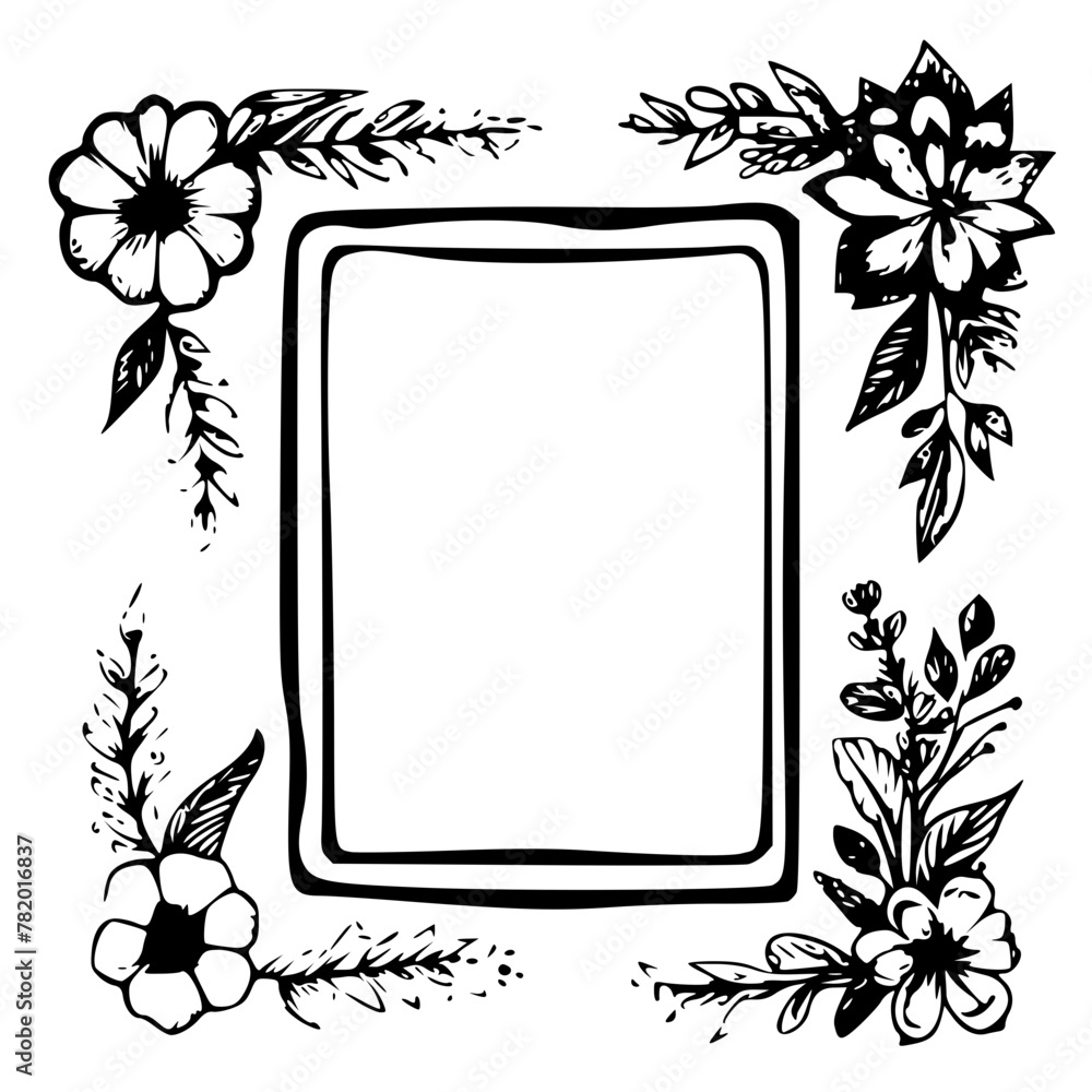 Vektor Double Frame SVG, Square Frame Bundle, Double Border, Rectangle ...