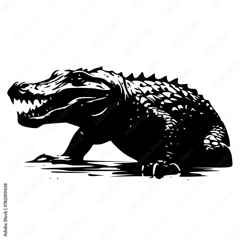 Vektor Alligator SVG Bundle, Reptile svg, Alligator dxf, Alligator png ...
