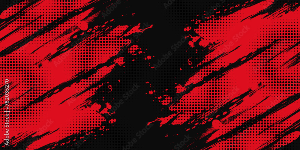 Abstract Red and Black Dirty Grunge Background with Halftone Effect ...