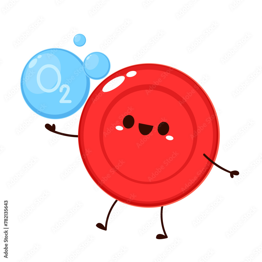 Red blood cell character design. Red blood cell vector. free space for ...