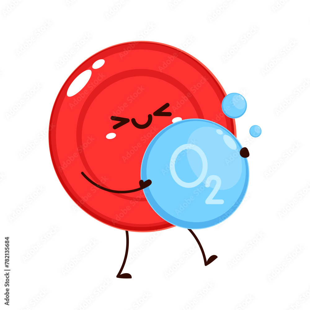 Red blood cell character design. Red blood cell vector. free space for ...