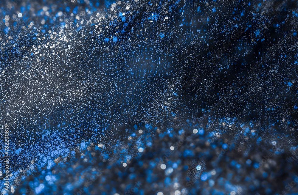 Top view blue glitter background . Realistic navy blue glitter ...