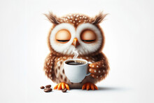 Owl Coffee Poster Free Stock Photo - Public Domain Pictures