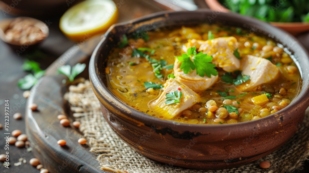 The national cuisine of Jordan is lentil soup adas, a stew made from ...