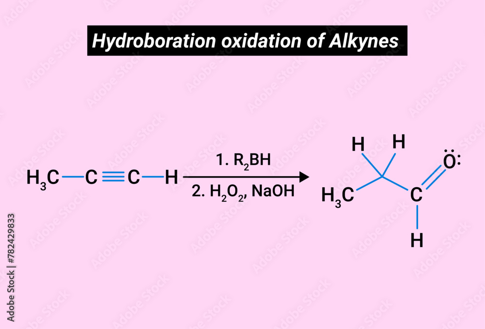 Structure of Hydroboration oxidation of Alkynes Stock Vector | Adobe Stock