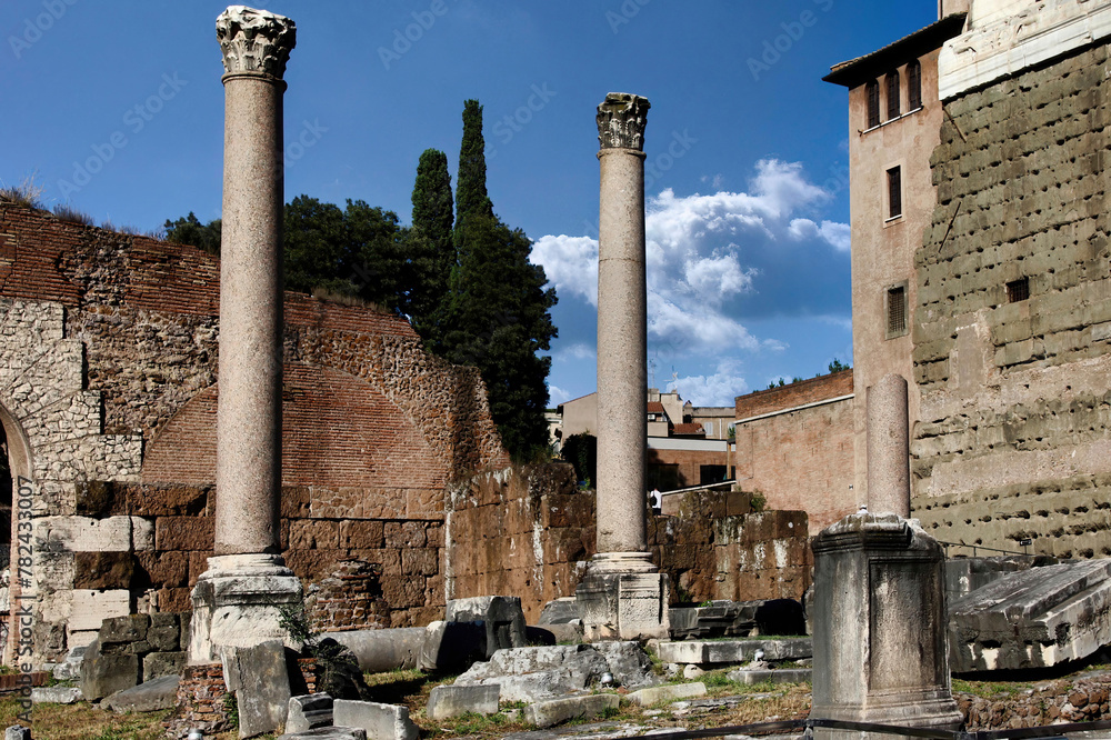 The Roman forum, represented the political, legal, religious and ...