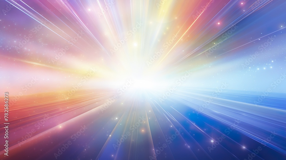 The image features a bright, radiant light burst emanating from the ...