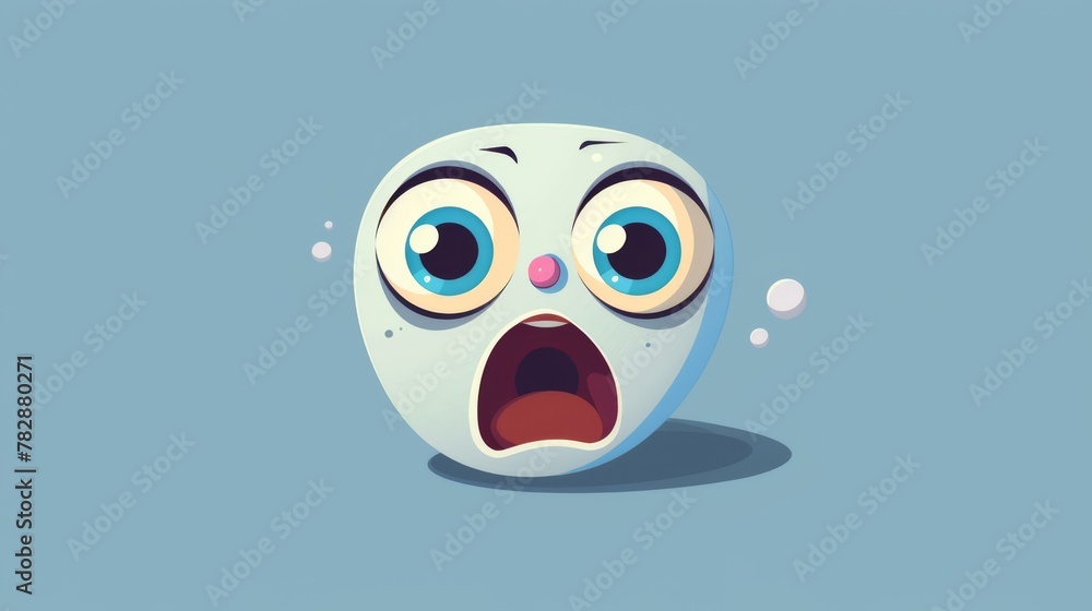 Vector art character, Emotional, popping out of a flat design into 3D ...