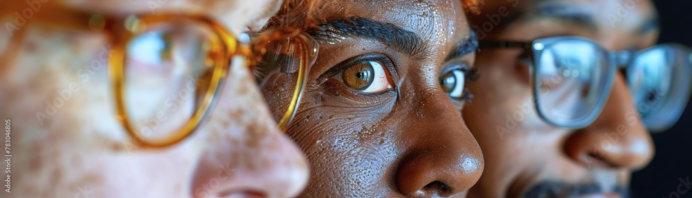 Create a captivating close-up image focusing on the facial expressions ...