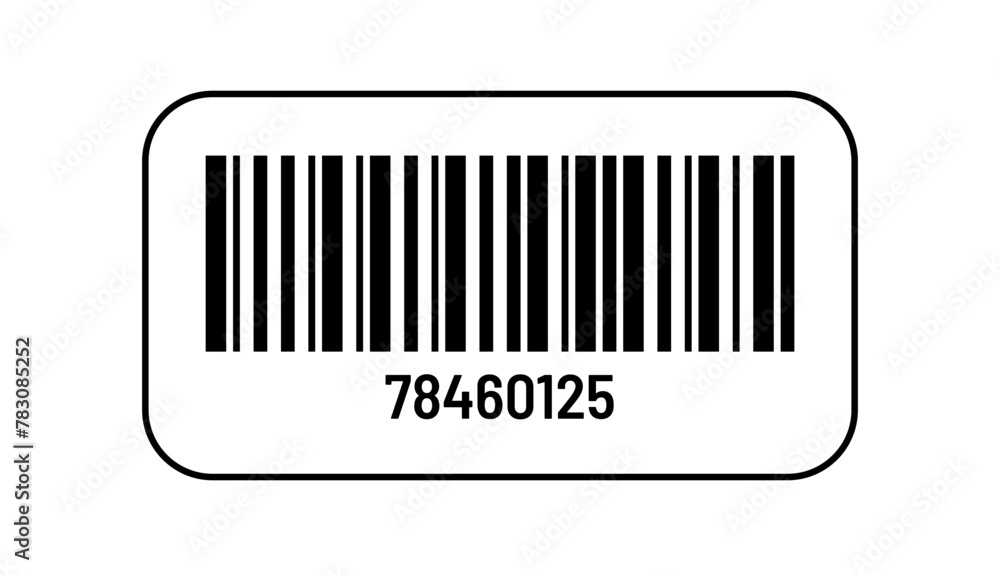 Vector long barcode illustration. Stock Vector | Adobe Stock