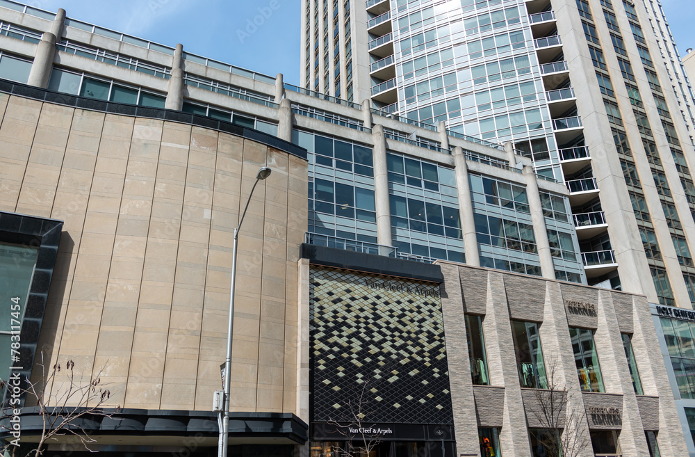 exterior building and signs of Van Cleef & Arpels, a jewelry store, and ...
