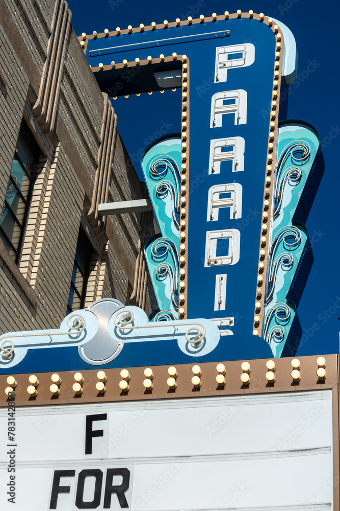 projecting marquee sign Paradise Theatre (1006 Bloor Street West in ...