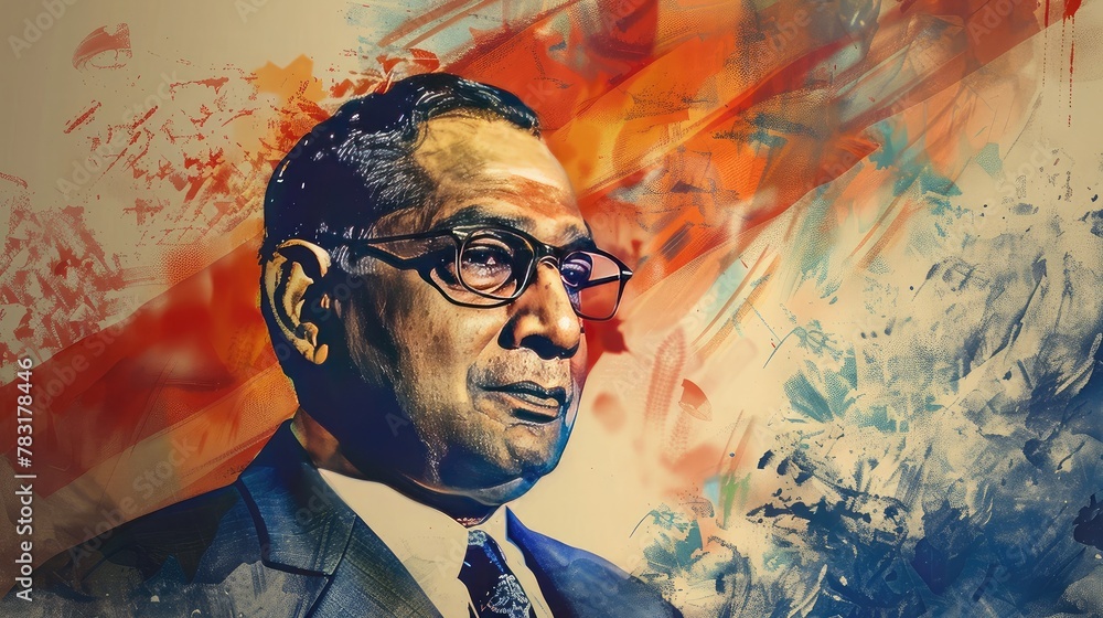 banner background National Ambedkar Jayanti Day theme, and wide copy ...