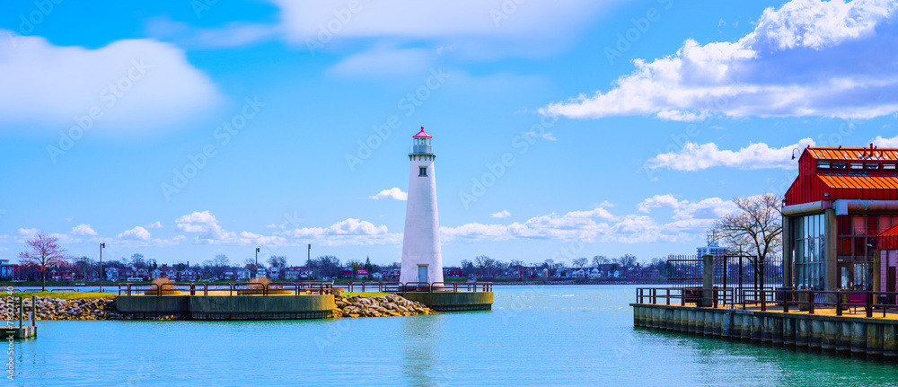 Milliken State Park Lighthouse, the iconic light tower at the harbor ...