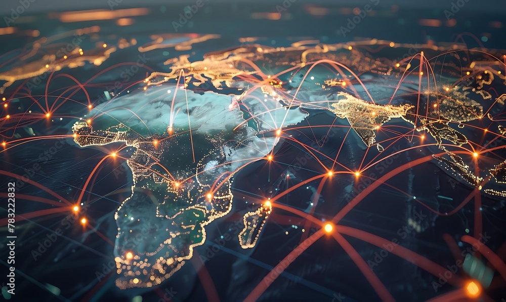 Visualize the Global Export Network, Dynamic trade connections across ...