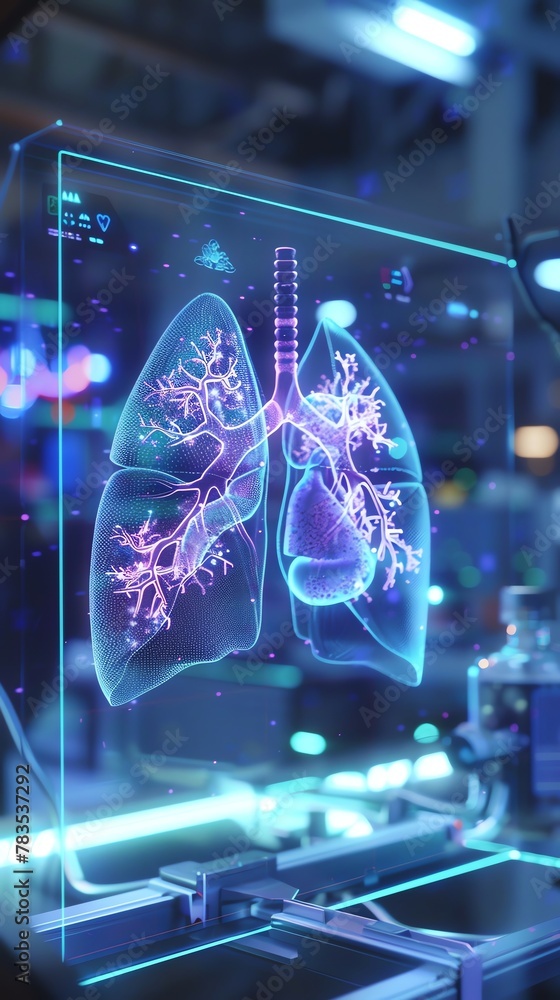 Innovative lung disease diagnosis using genetic data, virtual models and holographic lungs in a ...