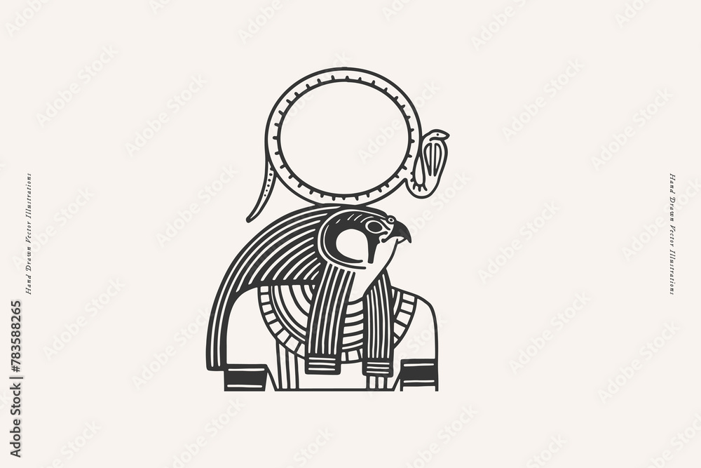 Ancient Egyptian god Ra. Sun God, supreme deity in Ancient Egypt. A ...