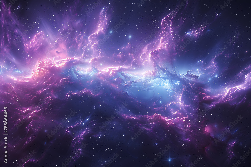 Stunning digital artwork of deep space, featuring a captivating blend ...