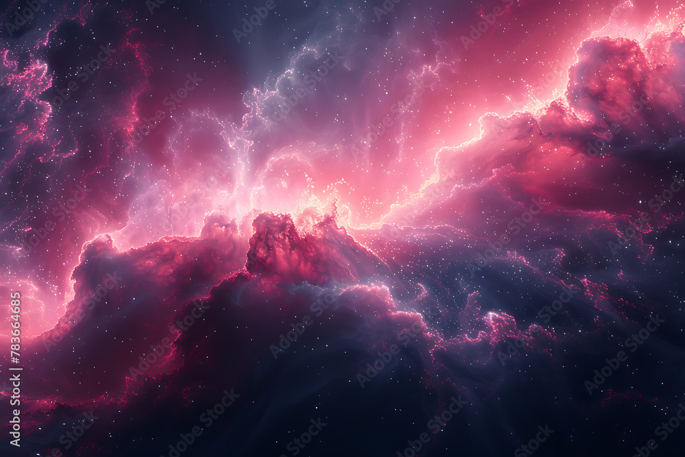 Stunning digital artwork of deep space, featuring a captivating blend ...