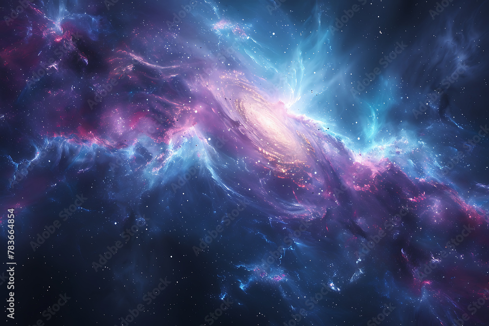 Stunning digital artwork of deep space, featuring a captivating blend ...
