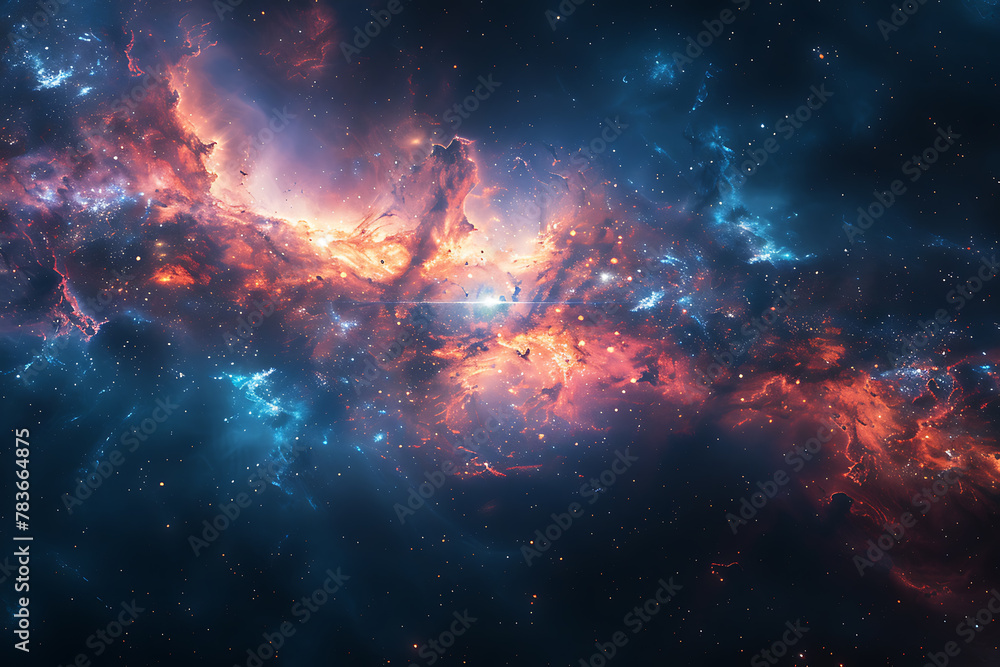 Stunning digital artwork of deep space, featuring a captivating blend ...
