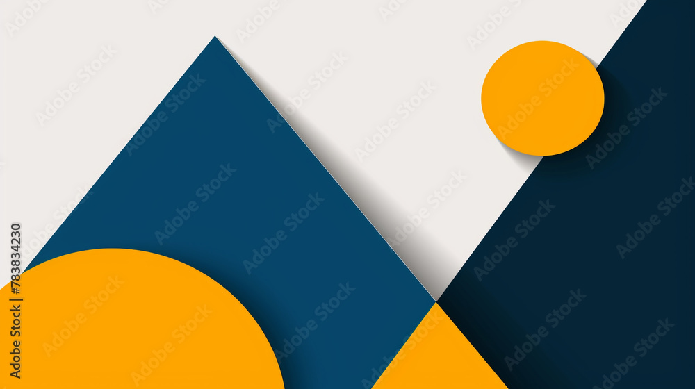 2D image of a geometric art featuring a triangle and a circle that are ...