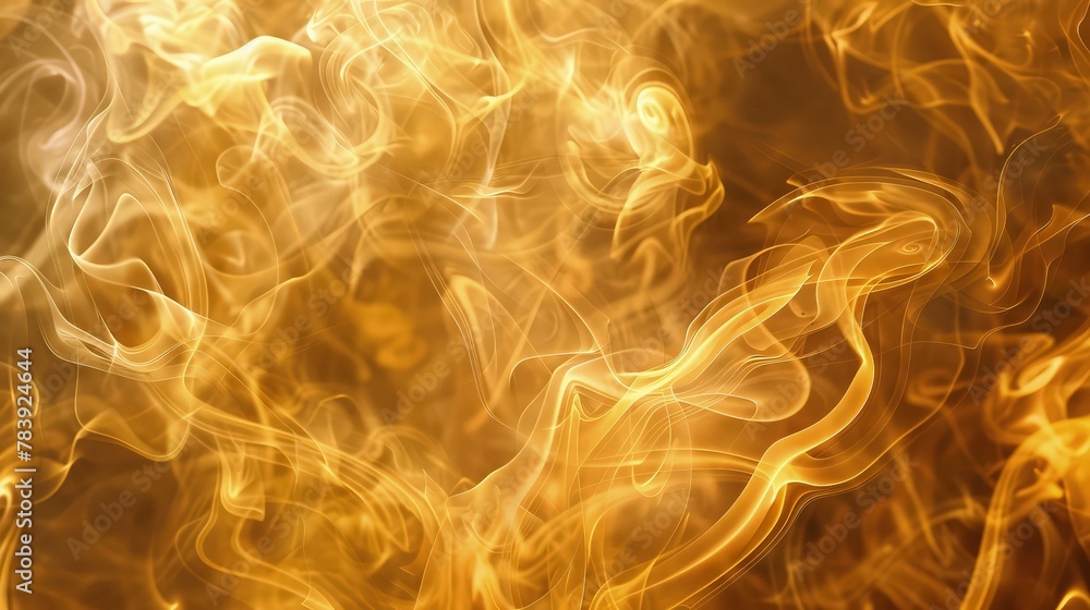 A dramatic and intense yellow fire background, with flames licking the ...