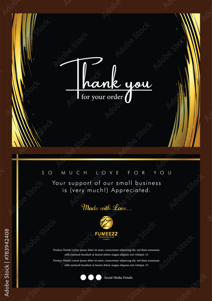 Luxury, Vip, VVIP. Thank you Compliment card design layout. Thank you ...