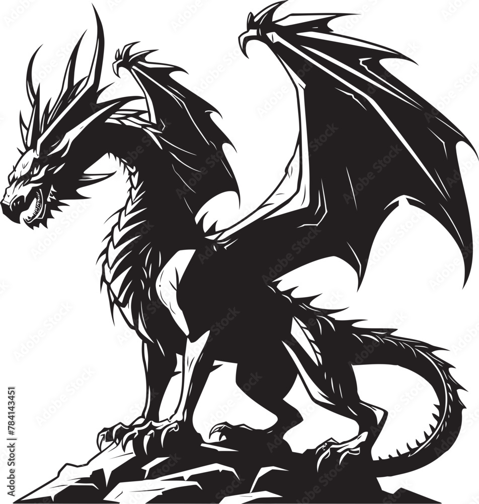 Ethereal Enigma Celestial Dragon Symbol Vector Infernal Inferno ...